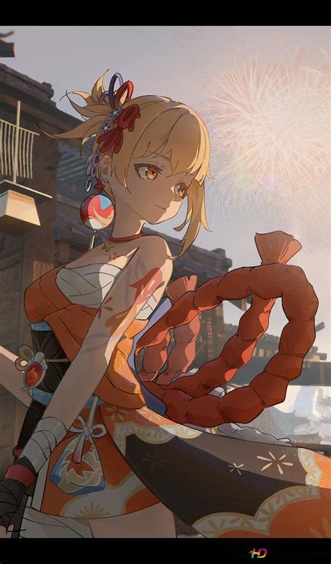 Yoimiya And Festival Day Genshin Impact 2k Wallpaper Download