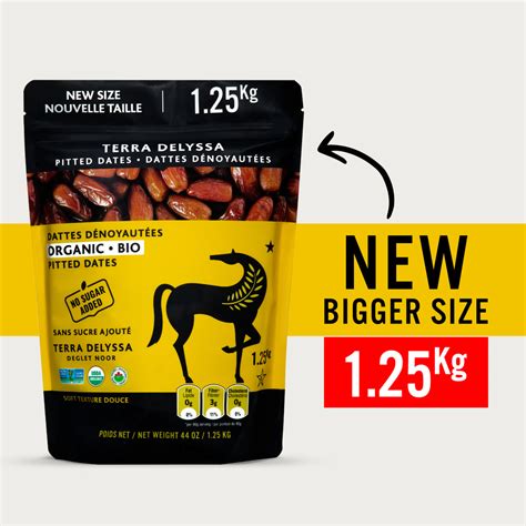 Deglet Noor Organic Pitted Dates 125 Kg Terra Delyssa Us