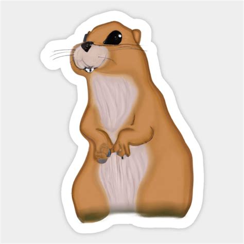 Cute Gopher Drawing Gopher Sticker Teepublic