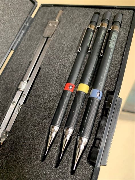 Drapas Tokyo Drawing Drafting Compass Pen Hard Case Set Hobbies