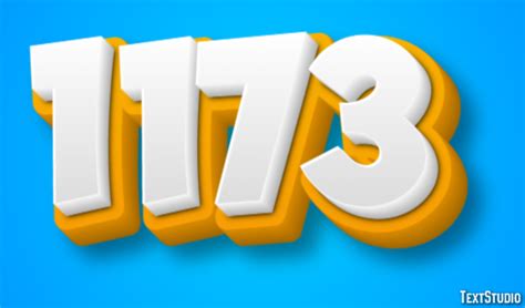 1173 Yellow White 3d Text Effect Generator