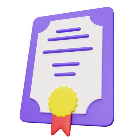 3d Achievement Certificate Illustration 13168995 Png