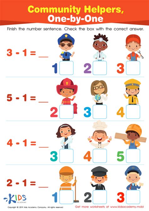 Community Helpers Math Printables