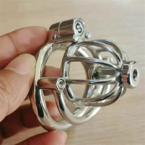 Titanium Chastity Cage Tetherspout Q501017 Smbsm