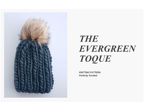 Knitting Pattern The Evergreen Toque Chunky Ribbed Knit Toque