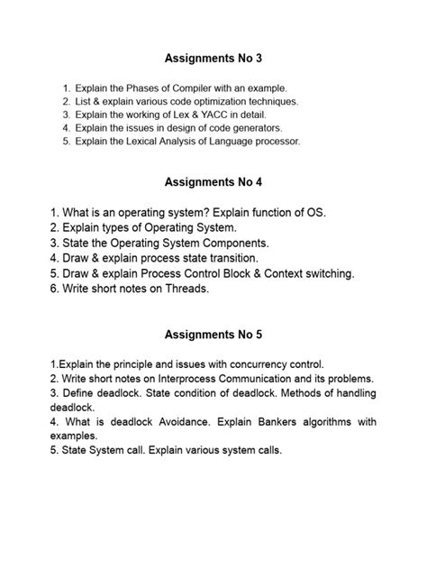 Spos Assignments Pdf