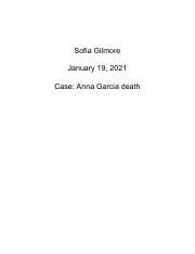Anna Garcia Forensic Report Gilmorepdf Sofia Gilmore January 19