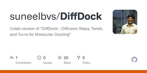 Github Suneelbvsdiffdock Colab Version Of Diffdock Diffusion Steps Twists And Turns
