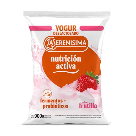 Yogur Deslactosado Nutricion Activa Frutilla La Serenisima 900 Gr