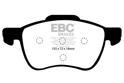 Ebc Redstuff Front Brake Pads For Volvo V70 Mk2 23 Turbo T5 2000 07