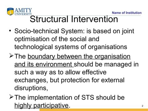 Structural Intervention Ppt
