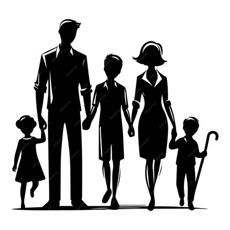 Figuras De La Familiai Vector Premium