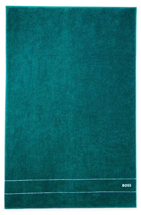 Boss Cotton Bath Sheet With White Logo Embroidery