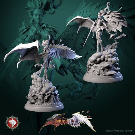 3d Printable Lysandra The Bifurcated Seraph 32mm And 75mm Pre Supported