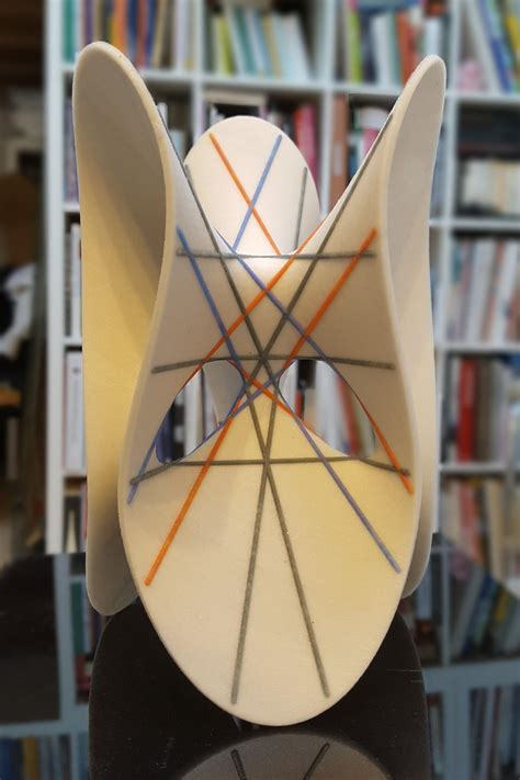 The Clebsch Diagonal Surface With Colored Lines Mathematical Sculptures By Mo Labs