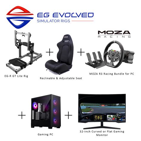 Complete Setup Moza R3 Or R5 Bundle For Pc Eg Evolved Simulator Rigs