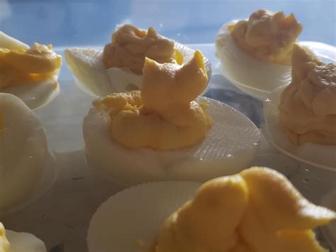 One Of The Deviled Eggs I Made Looks Like A Cat R Pics