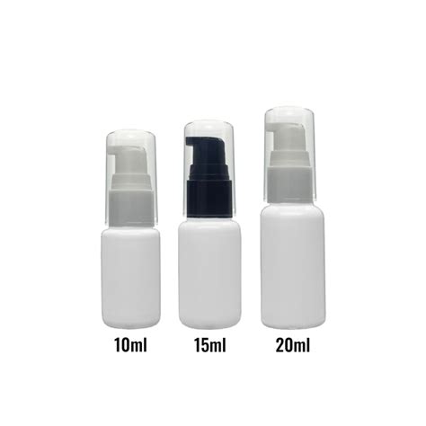10ml 15ml 20ml Pump P02 Pe Bottle For Lotion Gel White Soft Plastic