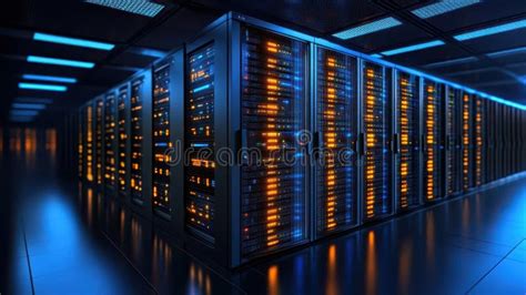 Powerful Server Room Infrastructure Connectivity Storage And Cloud