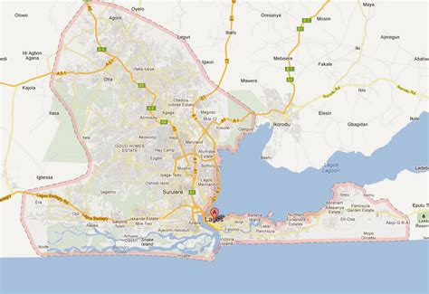 Lagos Map Nigeria