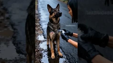 Compassionate Stranger Aids Wounded Dog Left Alone On A Road Home