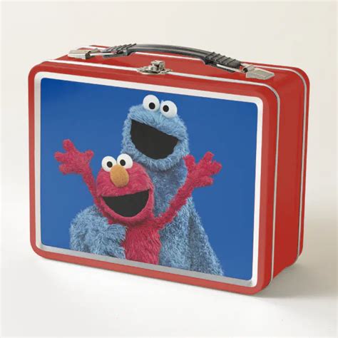 Sesame Street Elmo And Cookie Monster Metal Lunch Box Zazzle