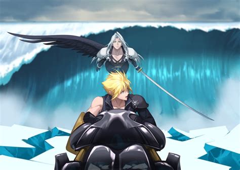 Cloud Strife And Sephiroth Final Fantasy And 2 More Drawn By Eilinna