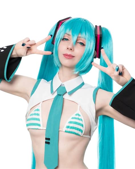 Hatsune Miku Swimsuit Miku Bikini Cosplay Costume Glamour
