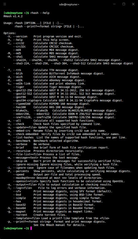 Rhash Utility For Verifying Hash Sums Of Files Linuxlinks