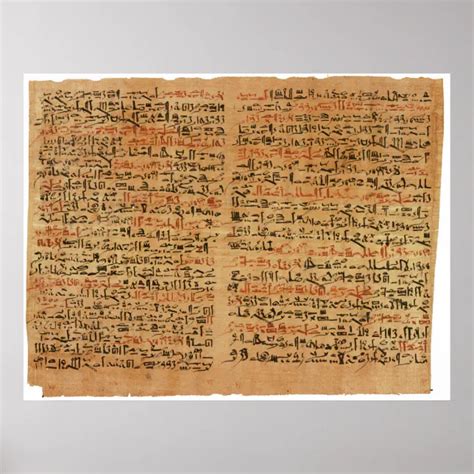 The Edwin Smith Papyrus Poster Zazzle