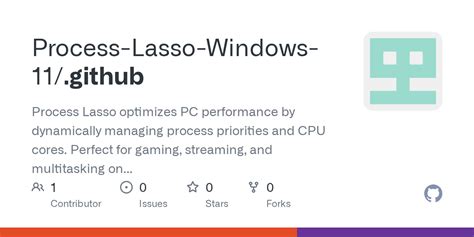 Github Process Lasso Windows 11github Process Lasso Optimizes Pc