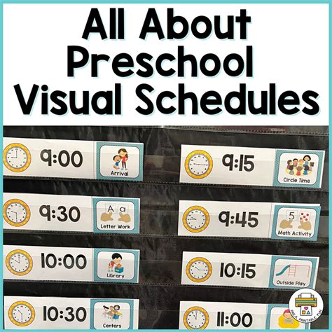 Preschool Visual Schedule Pre K Printable Fun