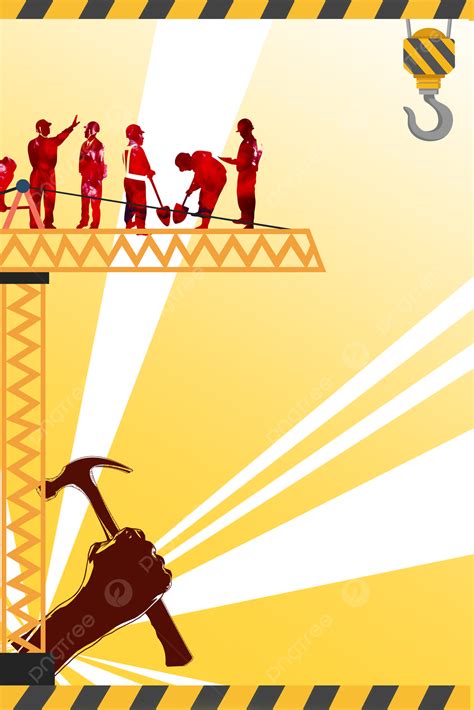 Construction Attention Safety Poster Background Wallpaper Image For