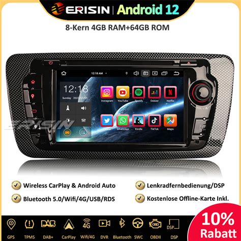 Erisin Es8522s 8 Kern Android 12 Autoradio Gps Navi Wireless Carplay