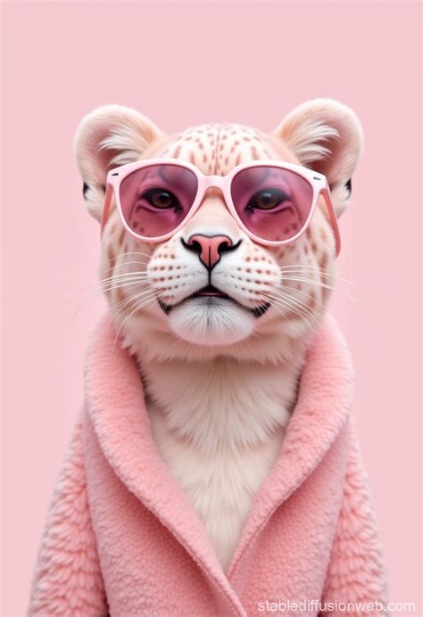 Delicate Pink Leopard Stable Diffusion Online
