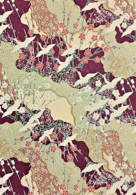 Chiyogami Sakura Creamred Half Sheet Amazing Paper