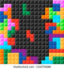 Old Video Game Square Template Brick Stock Vector Royalty Free