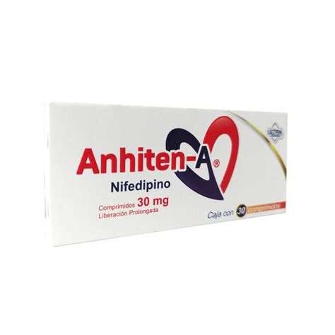 Anhiten A Nifedipino 30 Mg Comprimido Liberación Prolongada