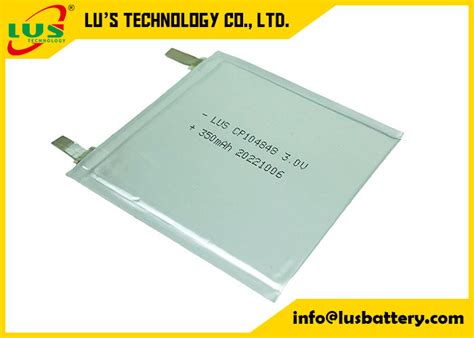 Cp104848 30v 400mah Li Mno2 Battery Ultra Thin Soft Flat Lithium Battery