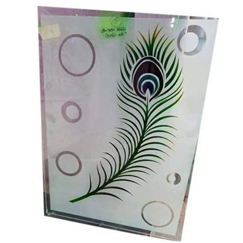 Polished Multicolor 5 5mm Rectangular Printed Glass Sheet At Rs 450