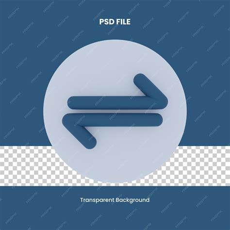 Premium Psd Transfer Arrow 3d Rendering Icon Illustration Arrow