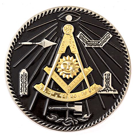 Past Master With Square And Quadrant And Working Tools Masonic