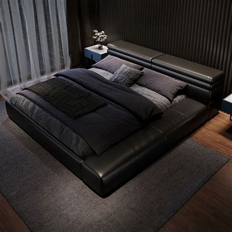 Minimalist Black Modern Bed Victoria Queen