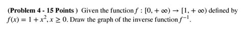 Solved Problem 4 15 Points Given The Function