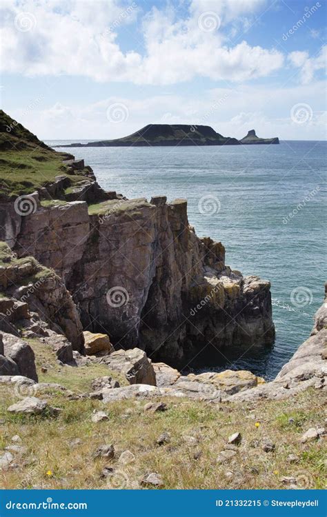 Worms Head From The Wales Coastal Path Worms Head Is Located On The Gower Peninsular South