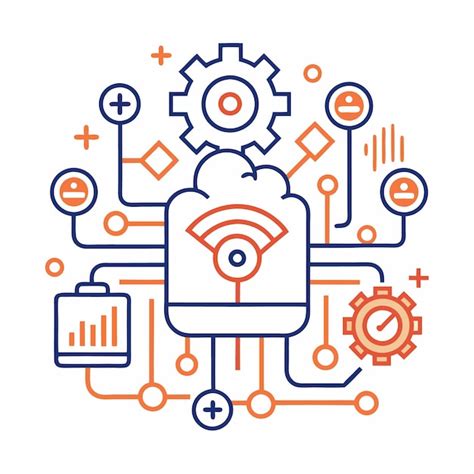 Digital Transformation Line Icon Linear Style Sign For Mobile Concept