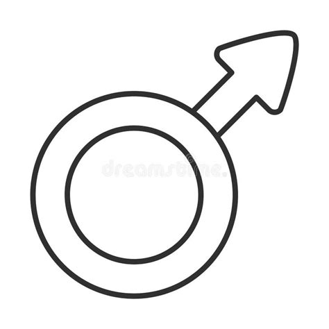 Sexual Health Gender Male Sign Line Icon Stock Vector Illustration