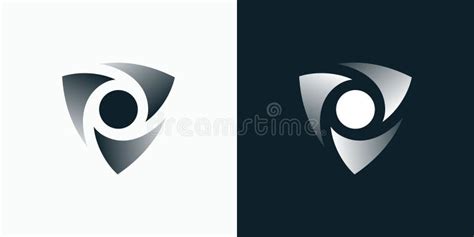 Shield Shape Vector Logo Design With Three Dimensional Illusion Swirl In Modern Simple Clean