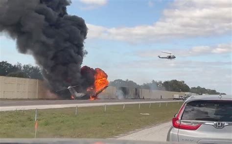 Two Dead After Private Jet Crashes Onto Florida Motorway
