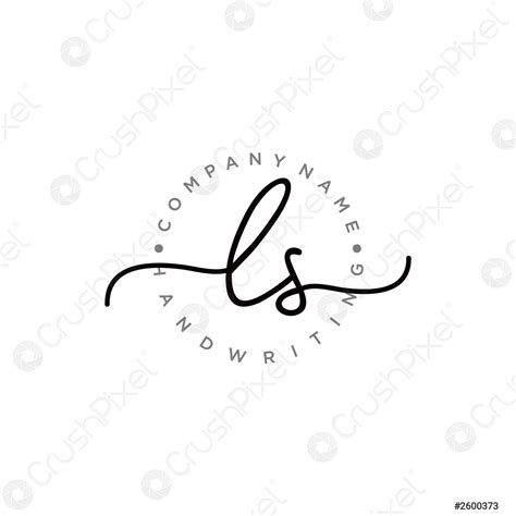 Ls Initial Handwriting Logo Design Stock Vector 2600373 Crushpixel
